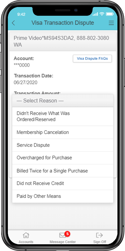 Credit Card Disputes