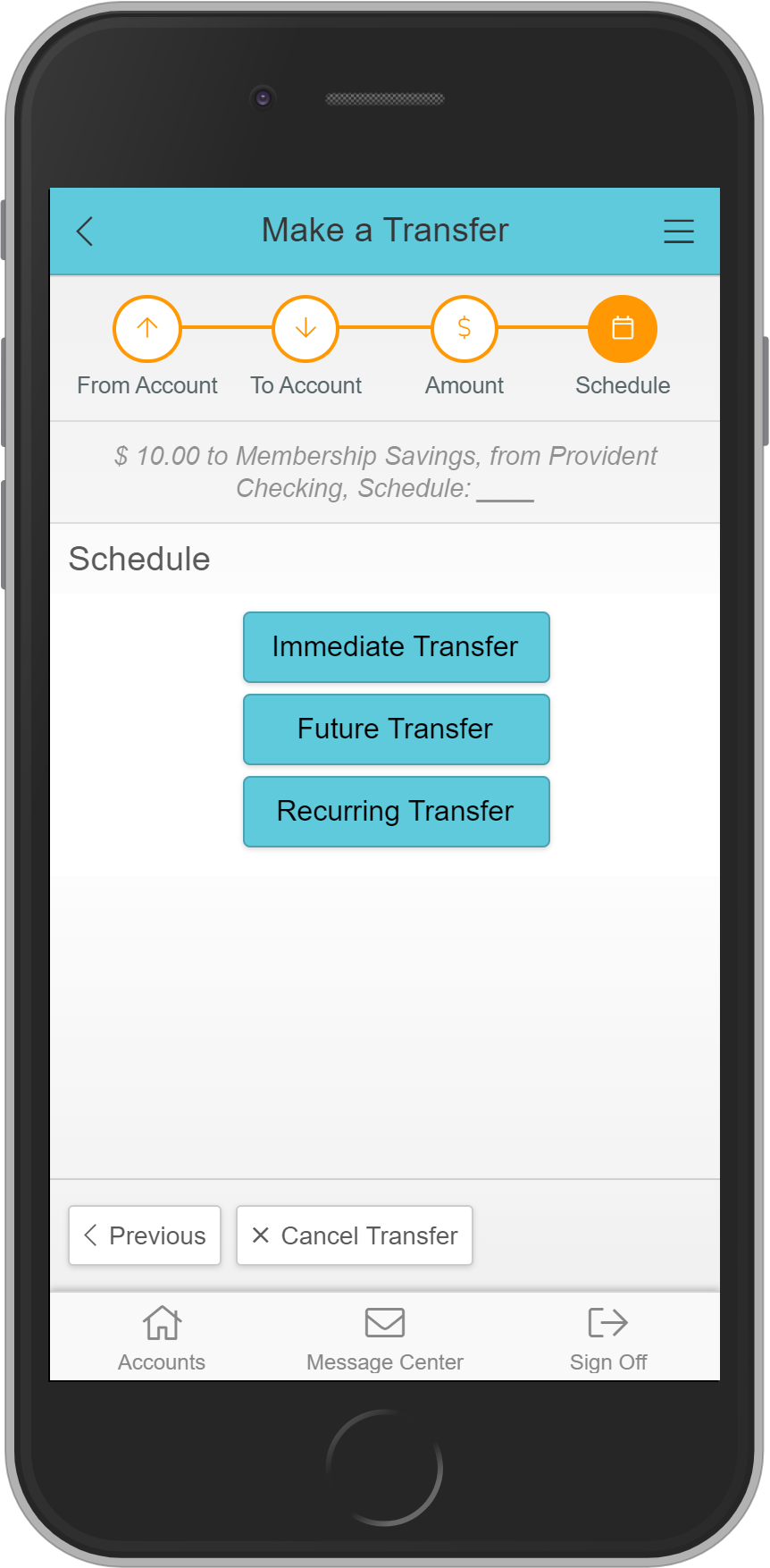 Manage Transfers | Provident Credit Union
